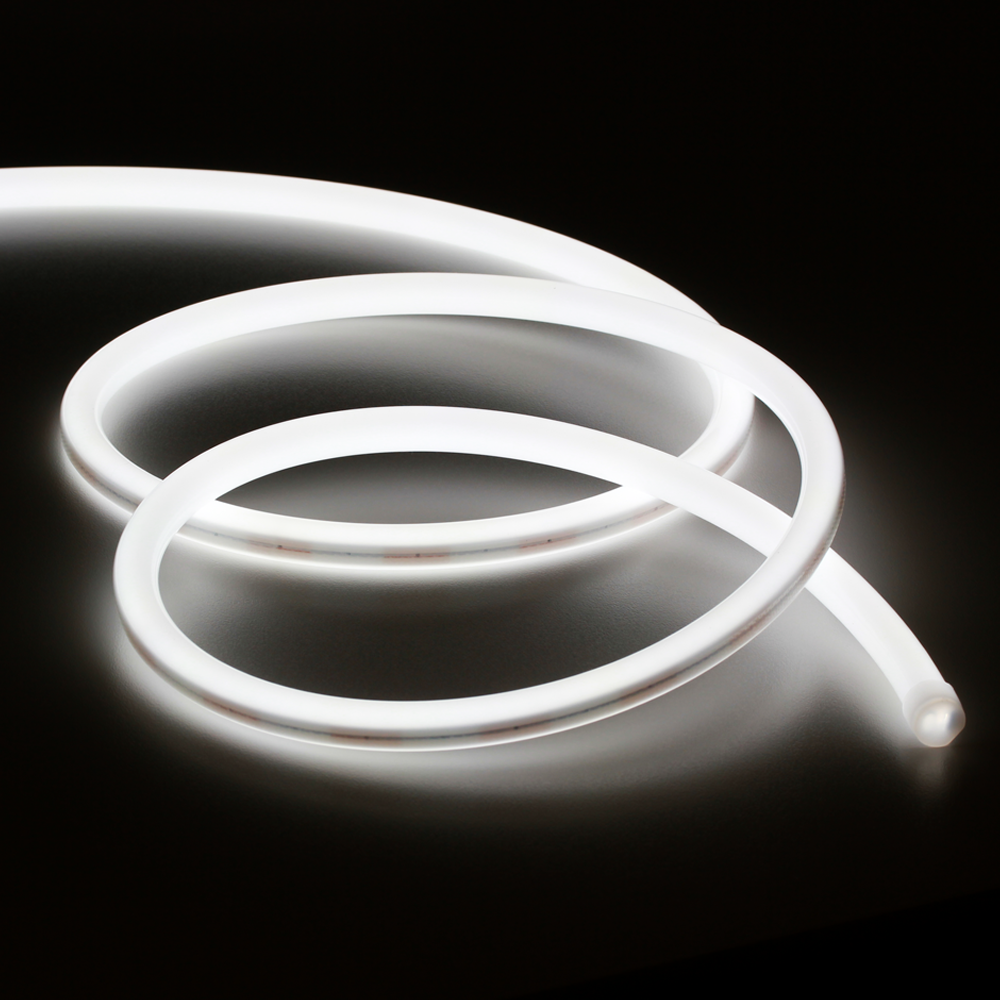 LED Neon Flexible Strip IP67 D16mm 10W/m 24VDC Natural White 5000k 5M ...